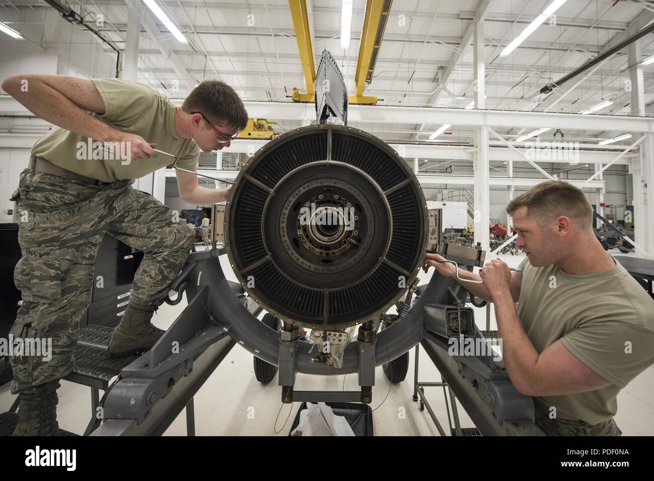 Staff Sgt. Maximillion Bause, right, and Airman 1st Class Austin Maurer ...