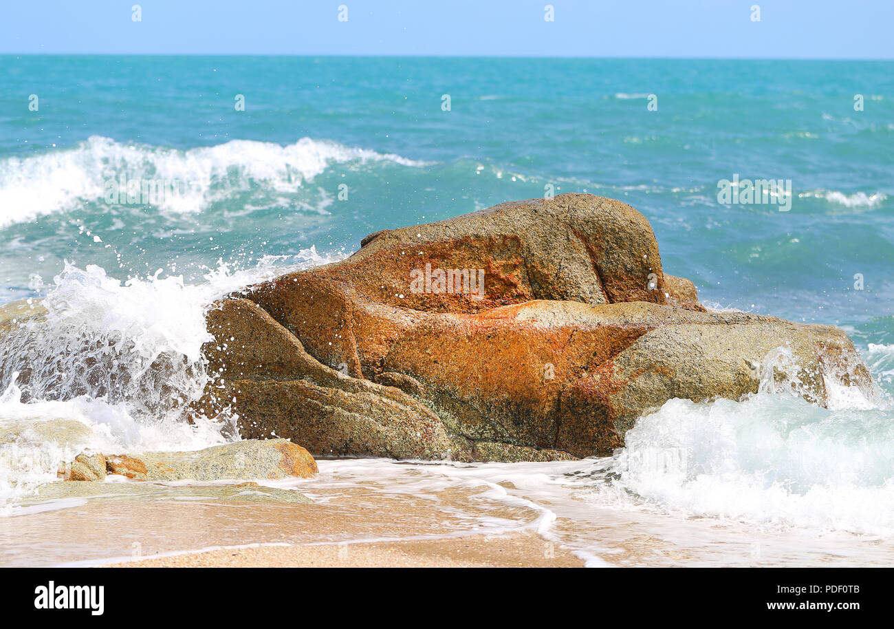 Photo background beautiful rocks in the sea on the island Stock Photo ...