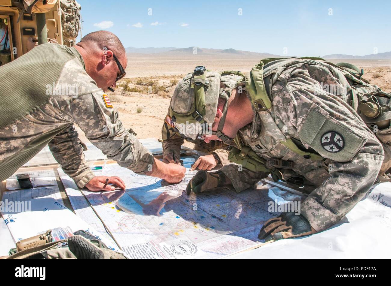 The command team with the Tennessee Army National Guard’s 1/278th ...