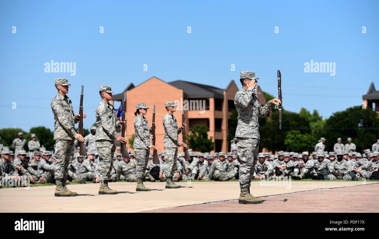 364th Training Squadron's drill team asks permission to perform drill ...