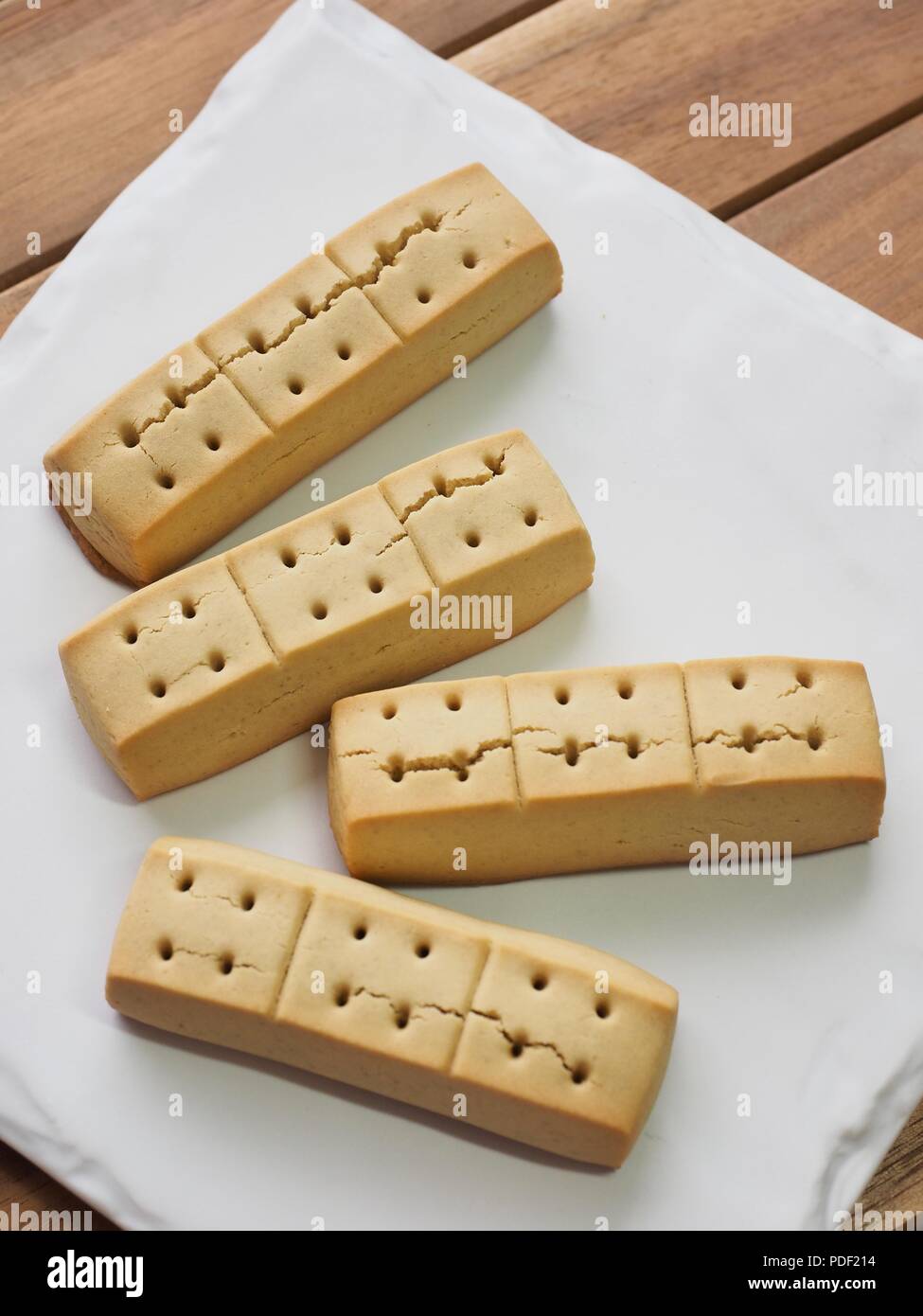 Short bread in a white dish Stock Photo - Alamy