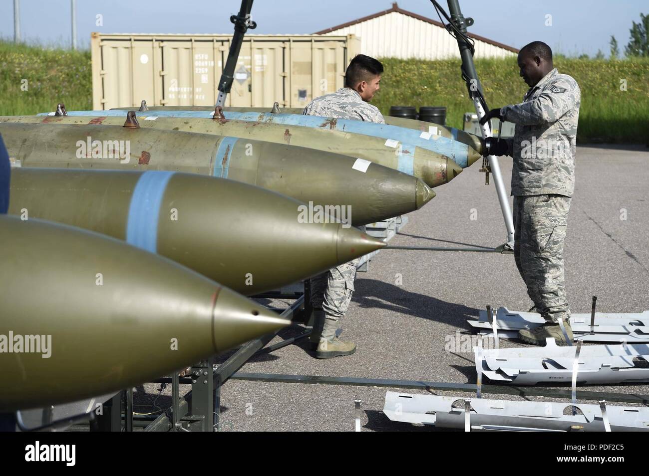 Airman 1st Class Jonathan Armenta, left, 52nd Maintenance Squadron ...