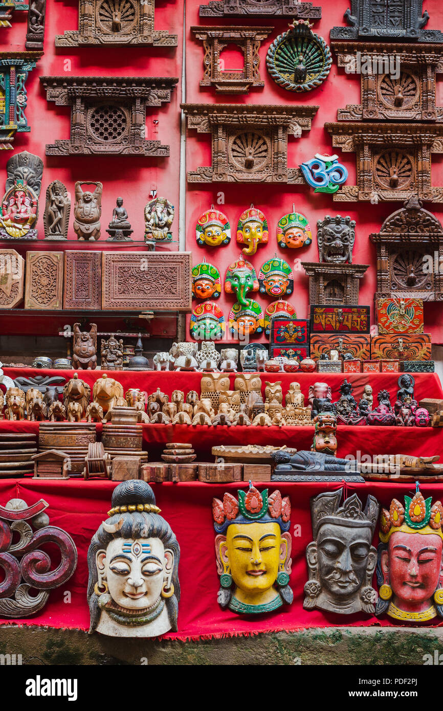 Traditional Handmade nepalese wooden masks and sculptures for sale in ...