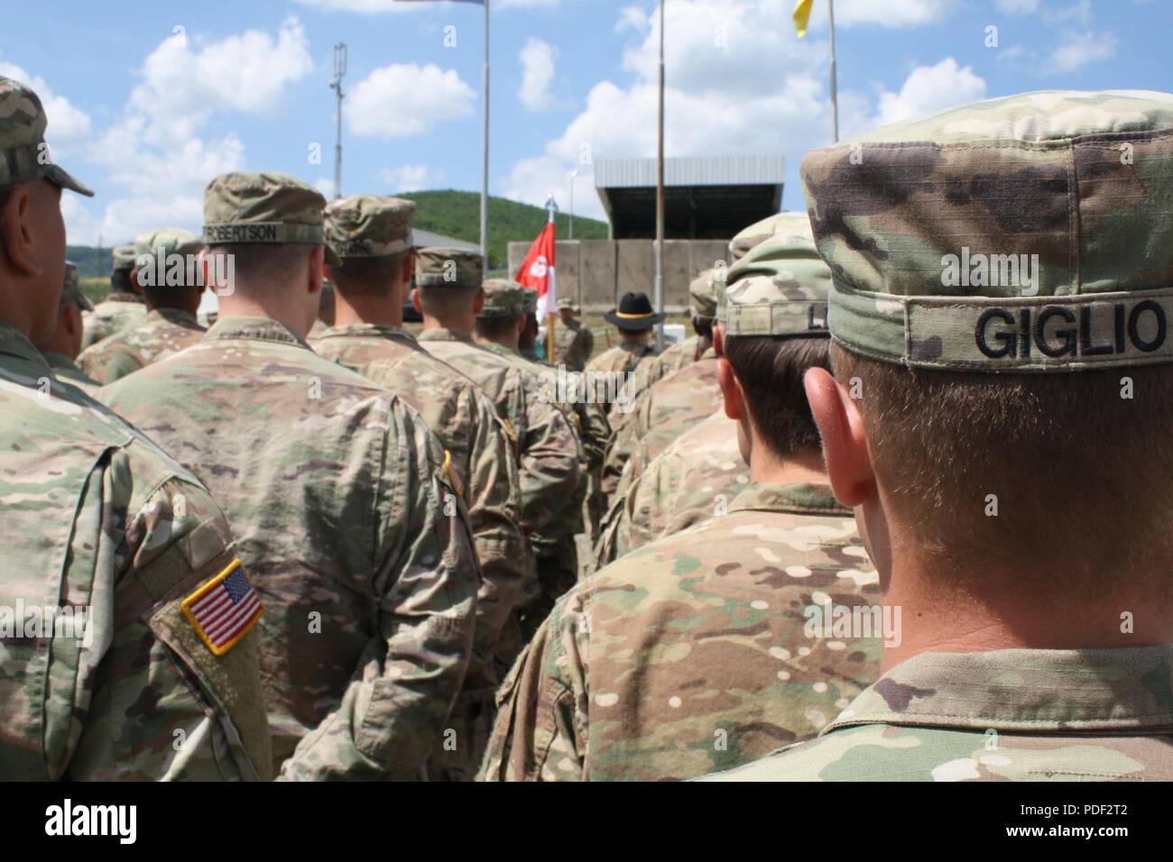 Bandit Troop Second Platoon Leader 2nd Lt. John Giglio stands in ...