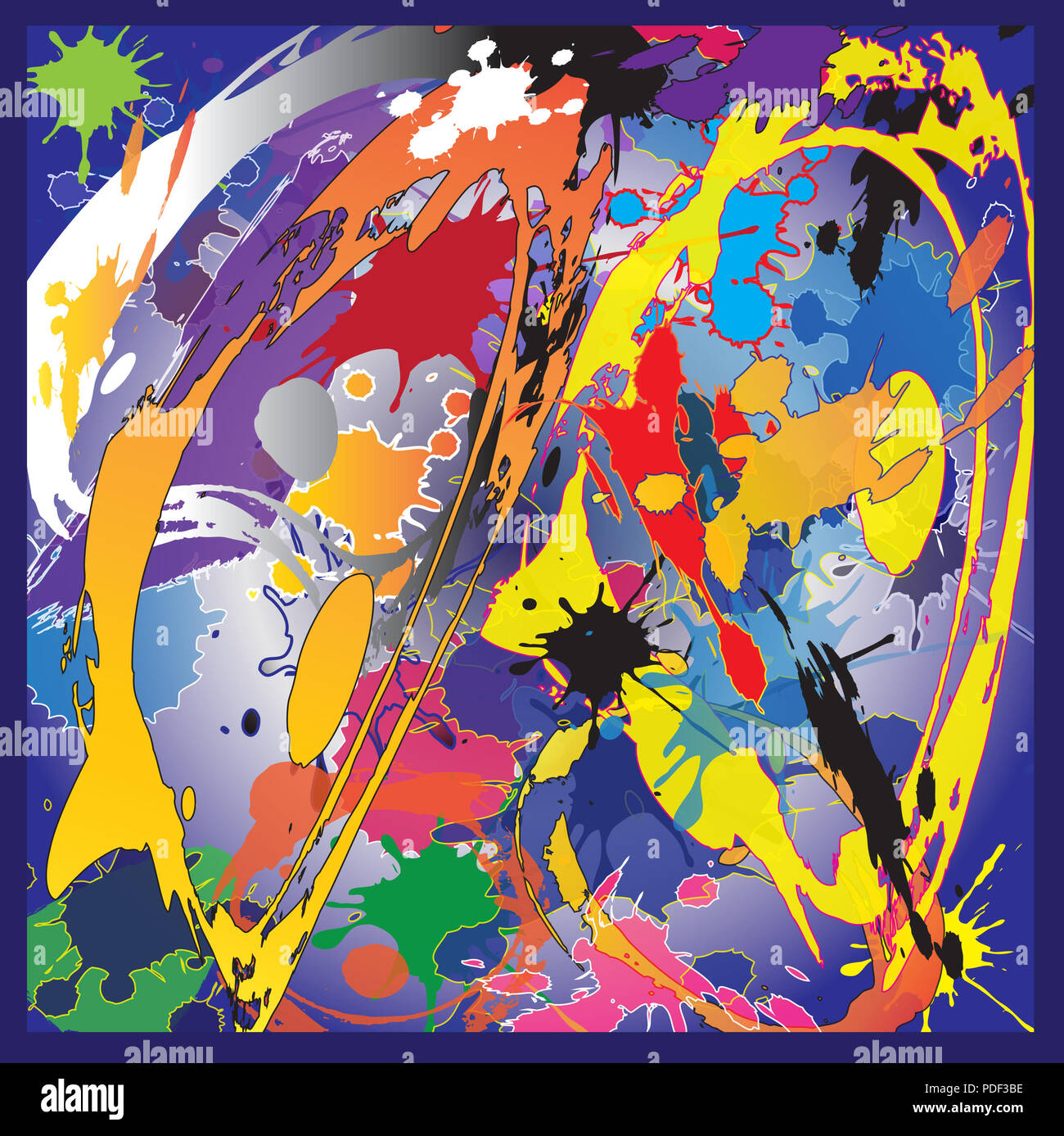 Comic splatter in all shapes, sizes and colors Stock Photo - Alamy