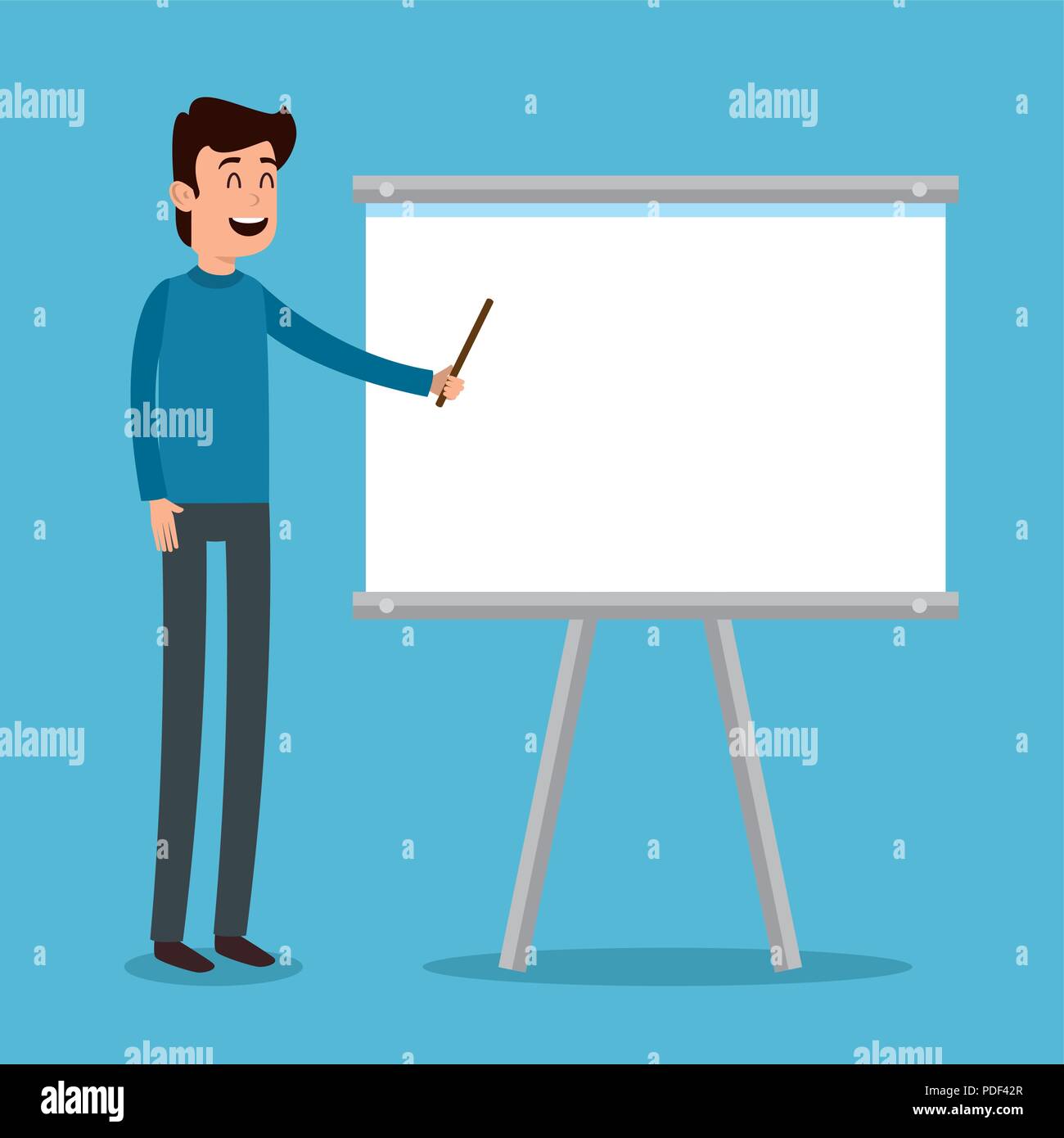 teacher man with education icons Stock Vector Image & Art - Alamy