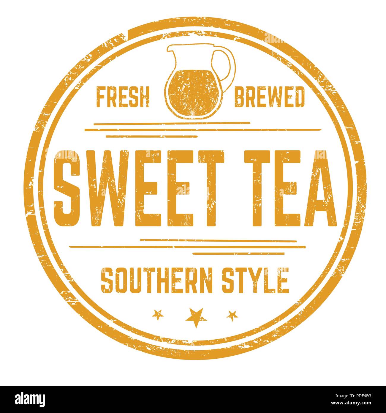 Sweet tea sign or stamp on white background, vector illustration Stock ...