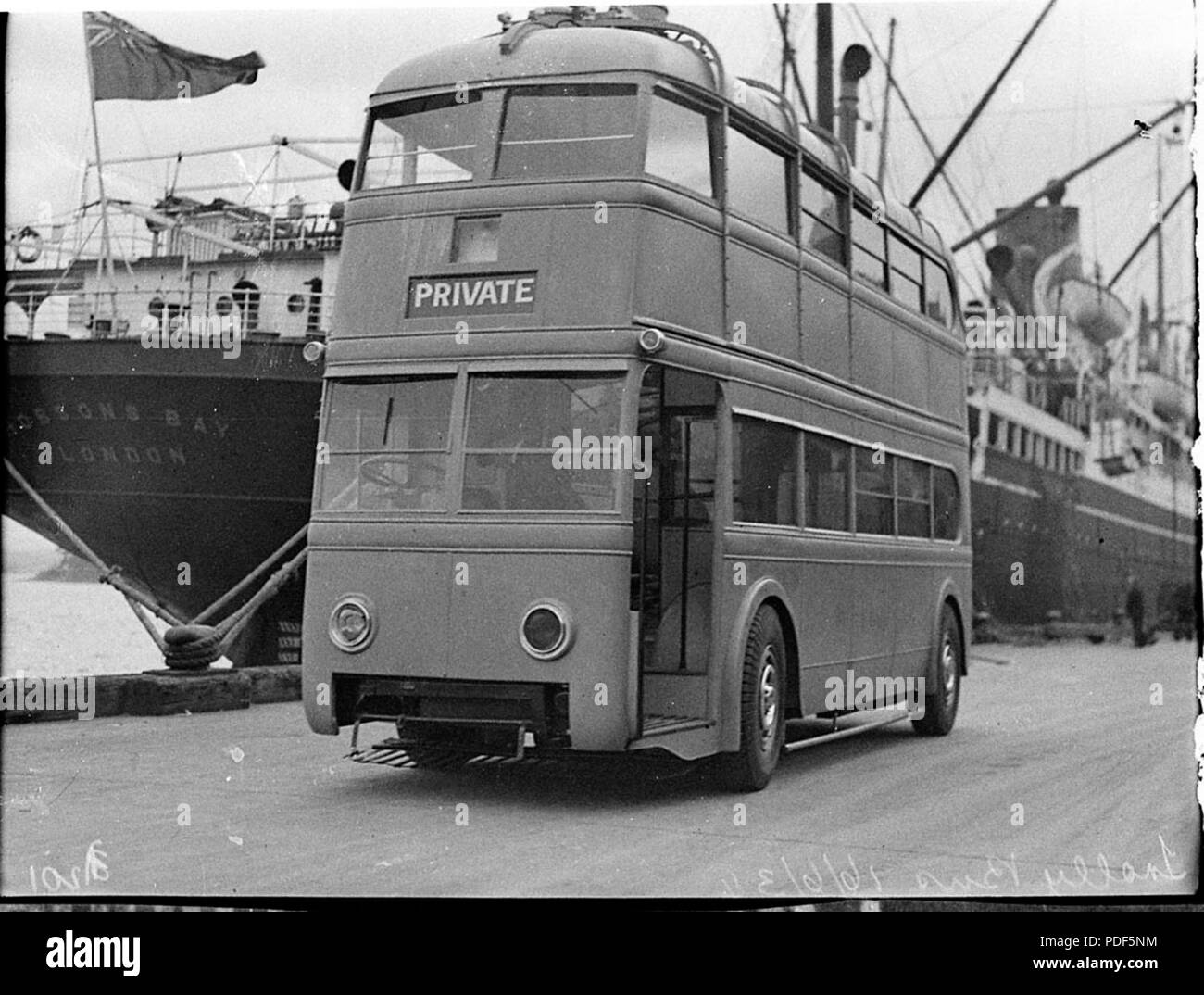 Trolley bus vintage Black and White Stock Photos & Images - Alamy