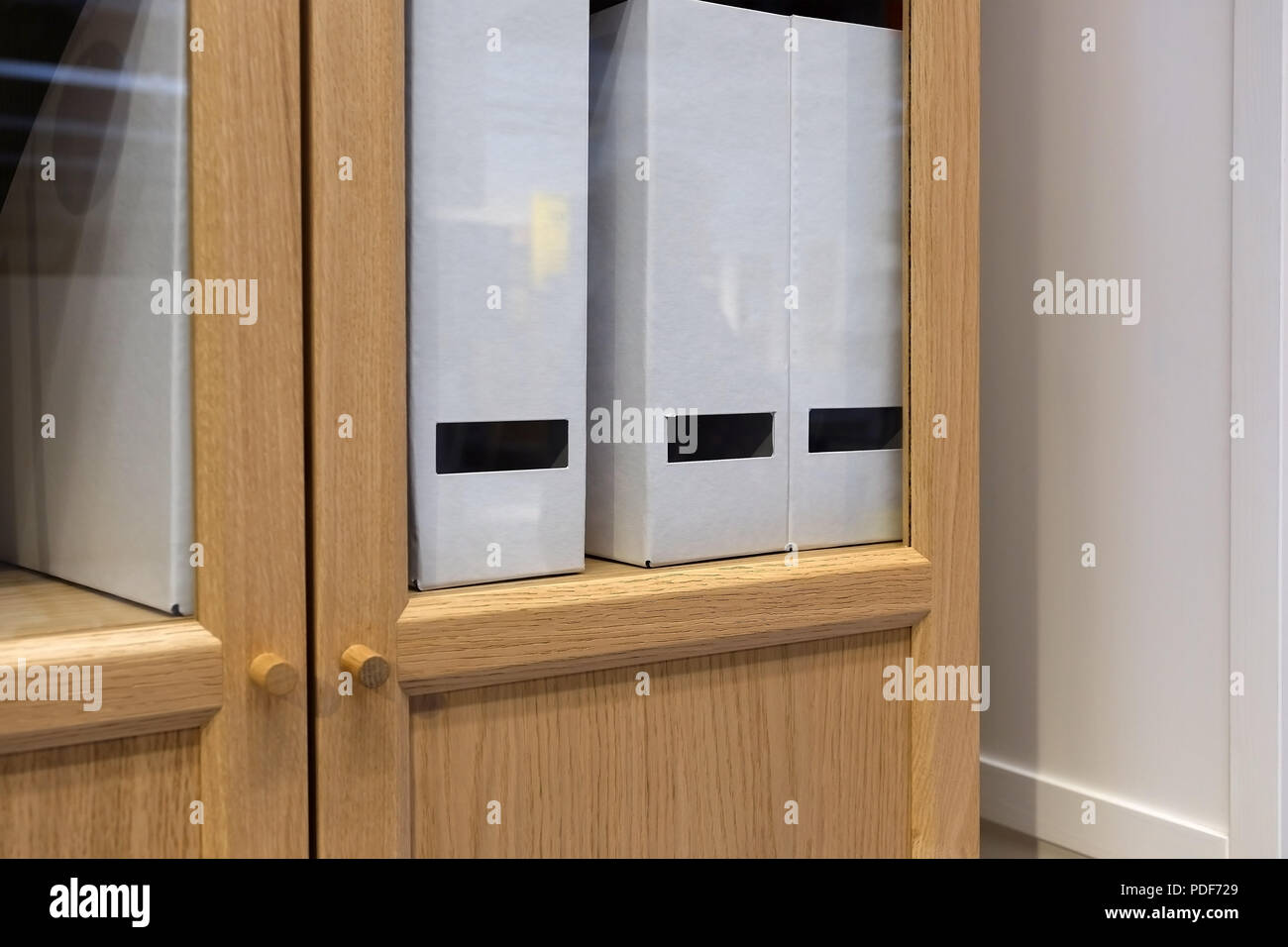 Cabinets with folders in a modern office. Cabinet with folders Stock ...