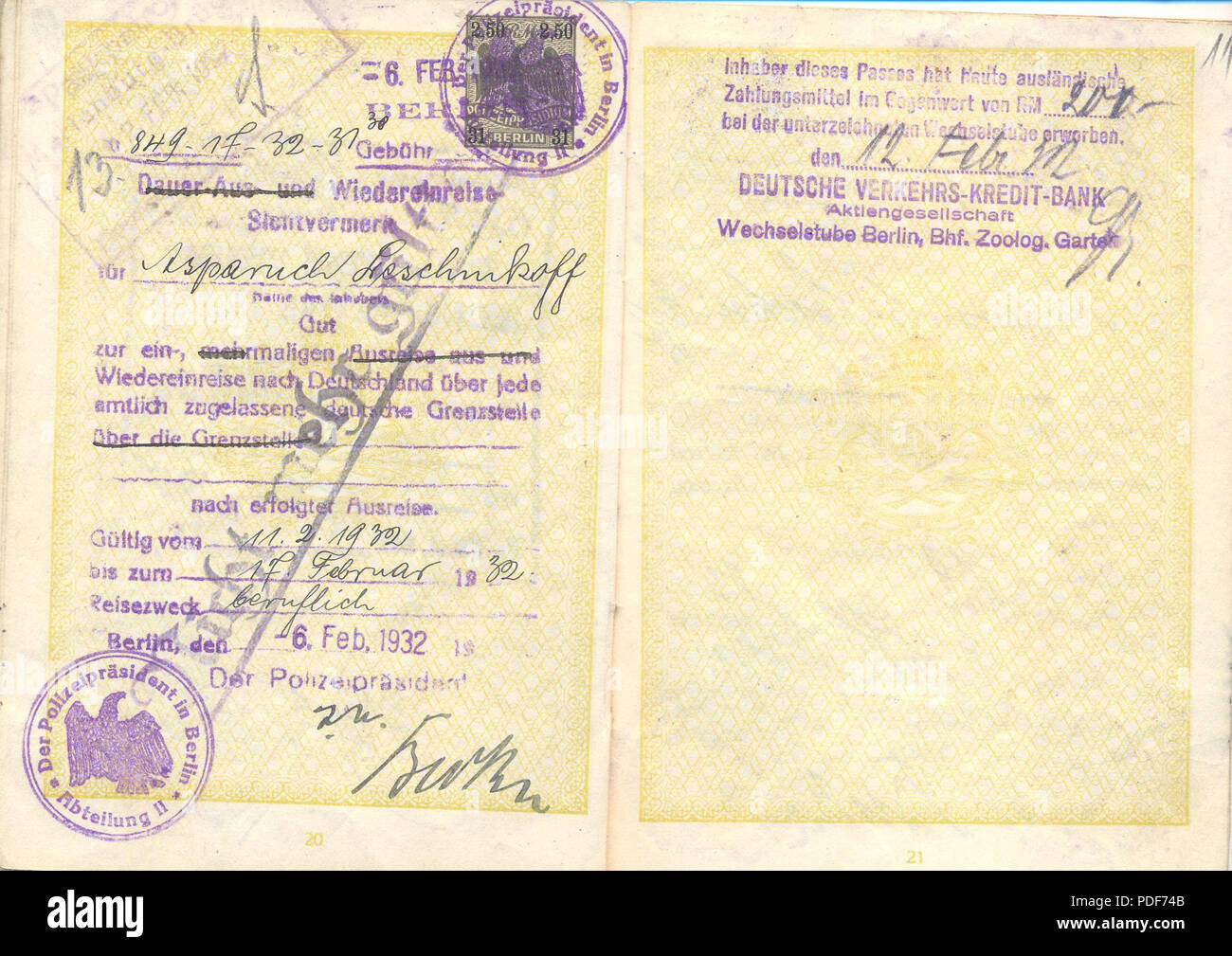 44 BASA-1868K-1-3-11-Asparuh Leshnikov Passport Stock Photo - Alamy
