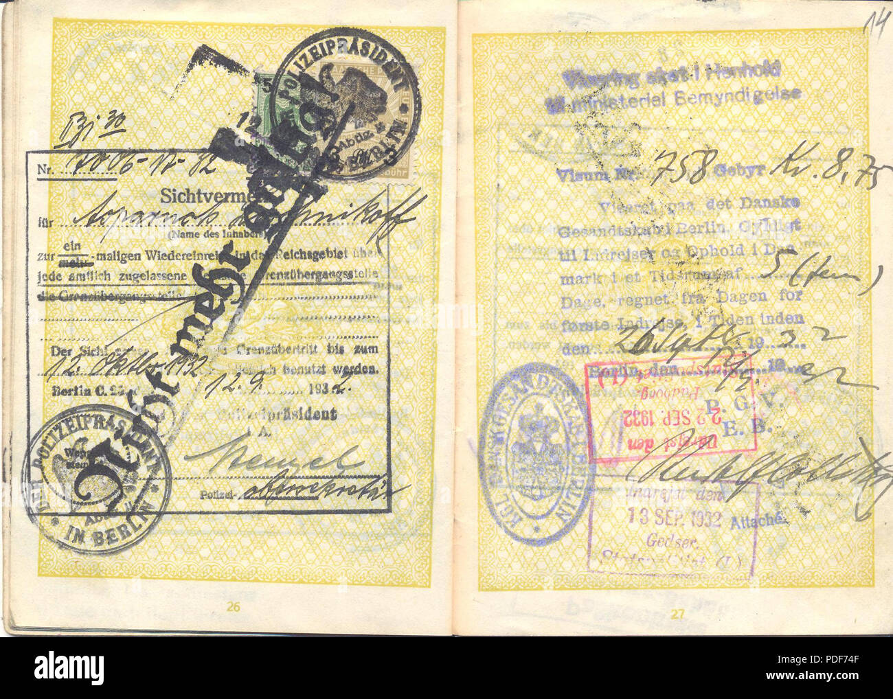 44 BASA-1868K-1-3-14-Asparuh Leshnikov Passport Stock Photo - Alamy