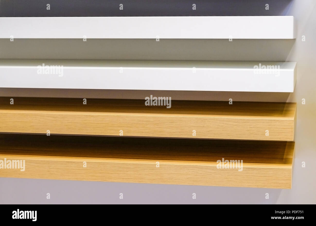 Polished Board. Different types of wood. White oak. Bog oak. Light ...