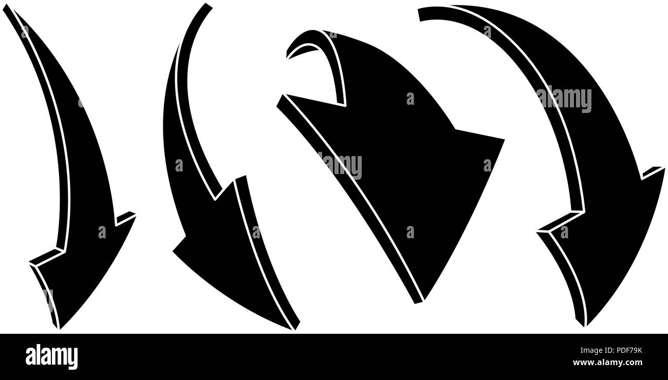 Arrows download icon Stock Vector Images - Alamy