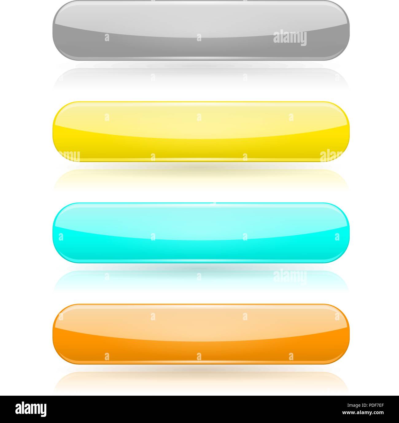 Colored buttons. 3d glass menu icons Stock Vector Image & Art - Alamy