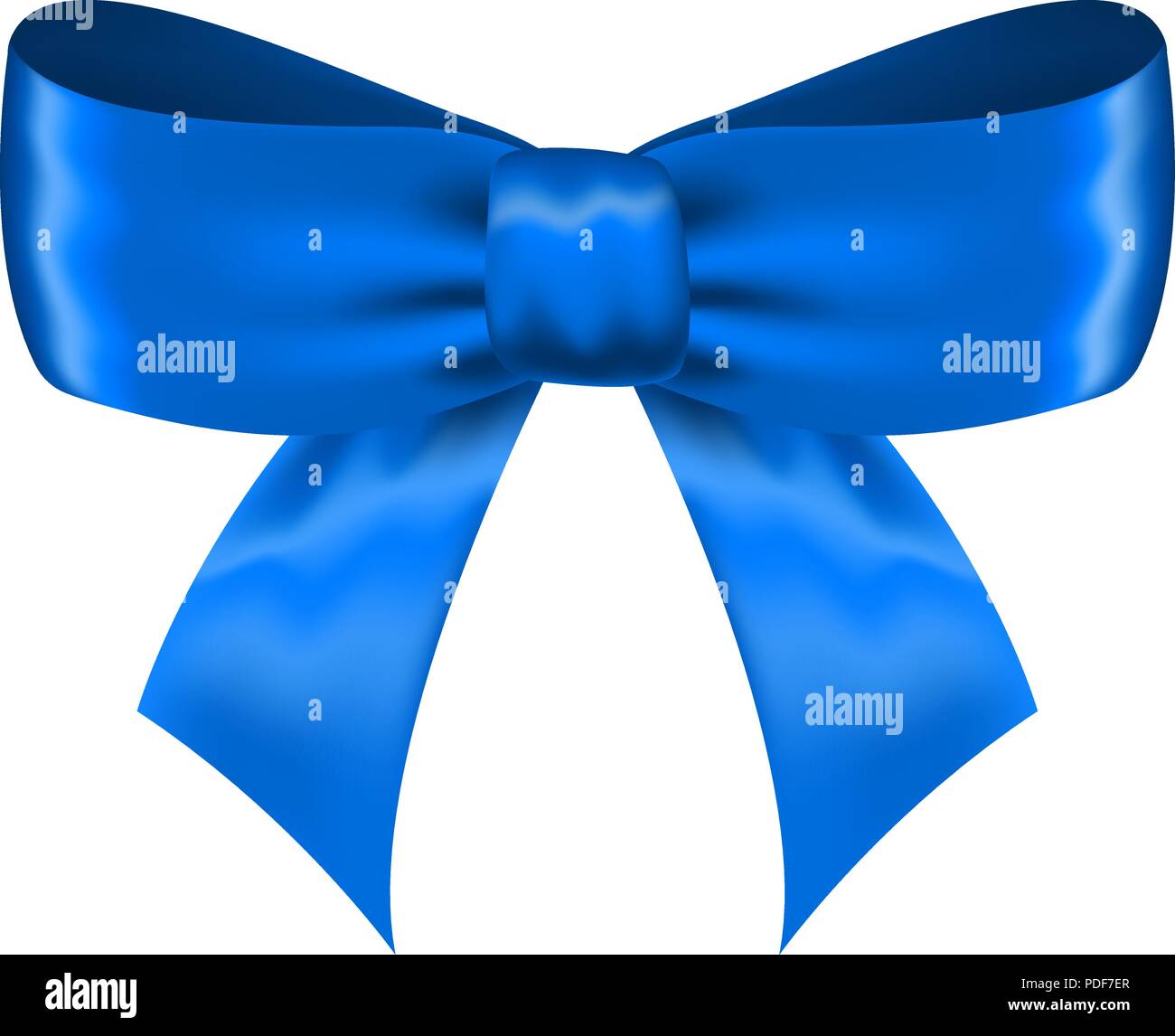 Blue silk ribbon bow Stock Vector Image & Art - Alamy