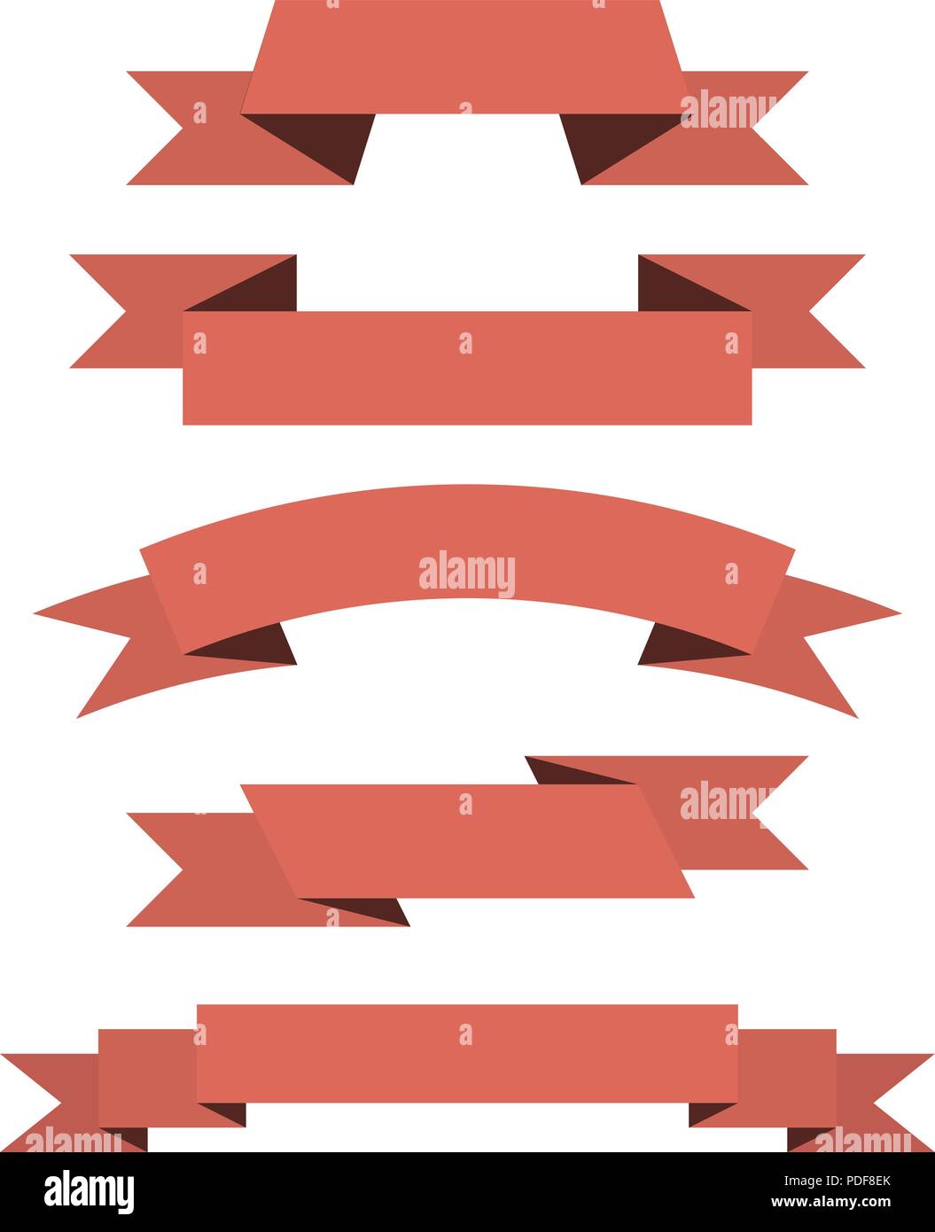 Red paper scrolls. Set Stock Vector Image & Art - Alamy