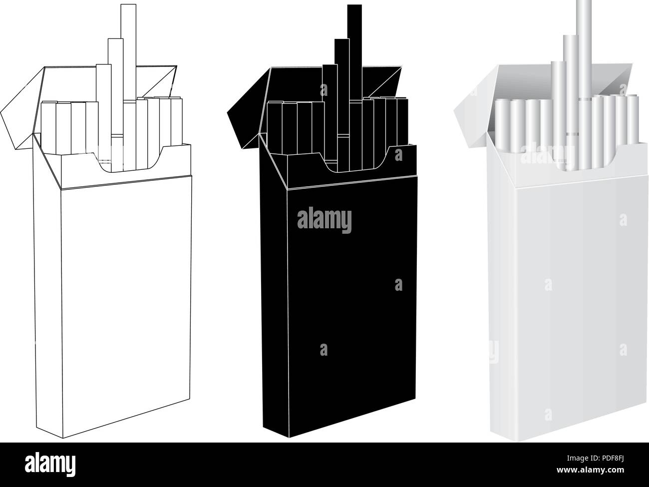 White cigarettes pack box icon hi-res stock photography and images - Alamy