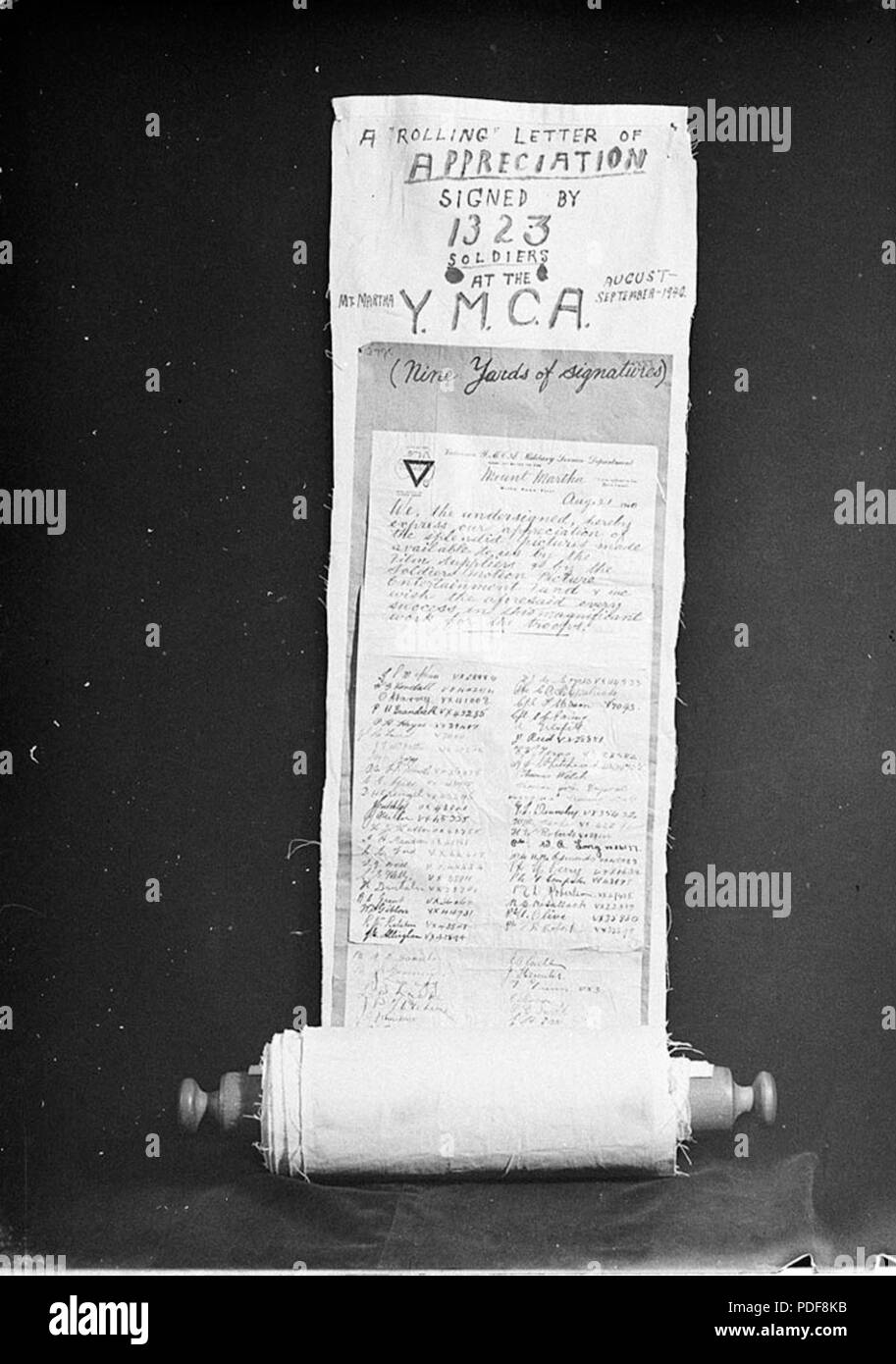 155 SLNSW 33949 A rolling letter of appreciation signed by 1323 ...