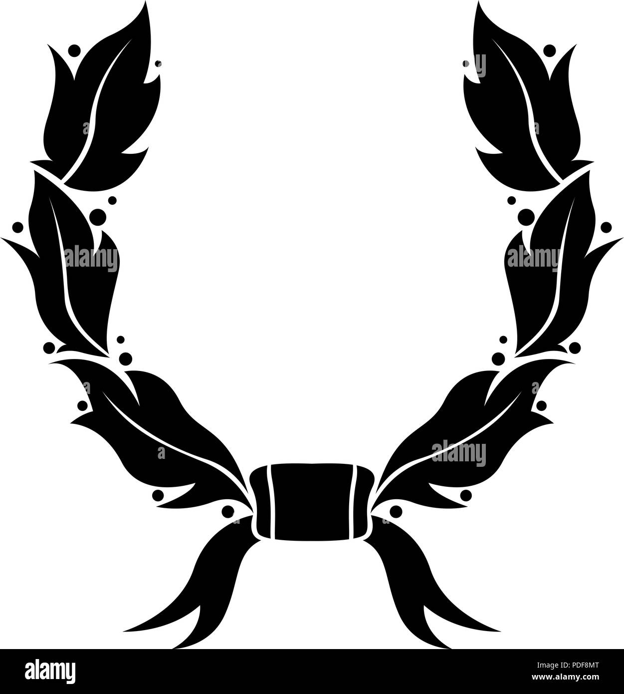 Wreath. Black flat symbol Stock Vector Image & Art - Alamy