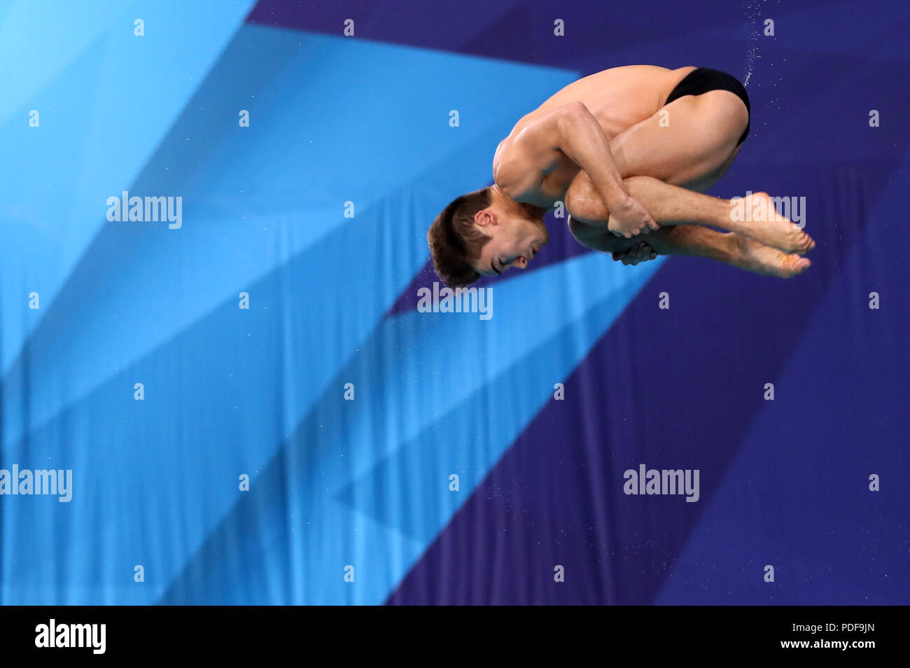 Great Britain's Daniel Goodfellow in action in the Men's 3m Springboard ...