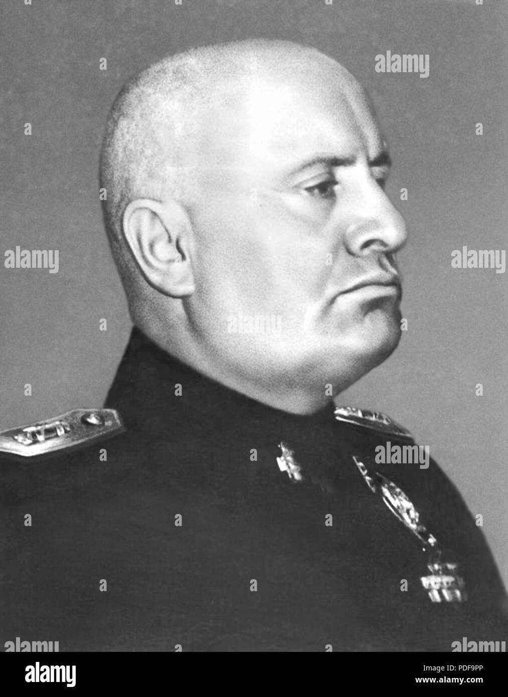 78 Benito Mussolini portrait as dictator (retouched Stock Photo - Alamy
