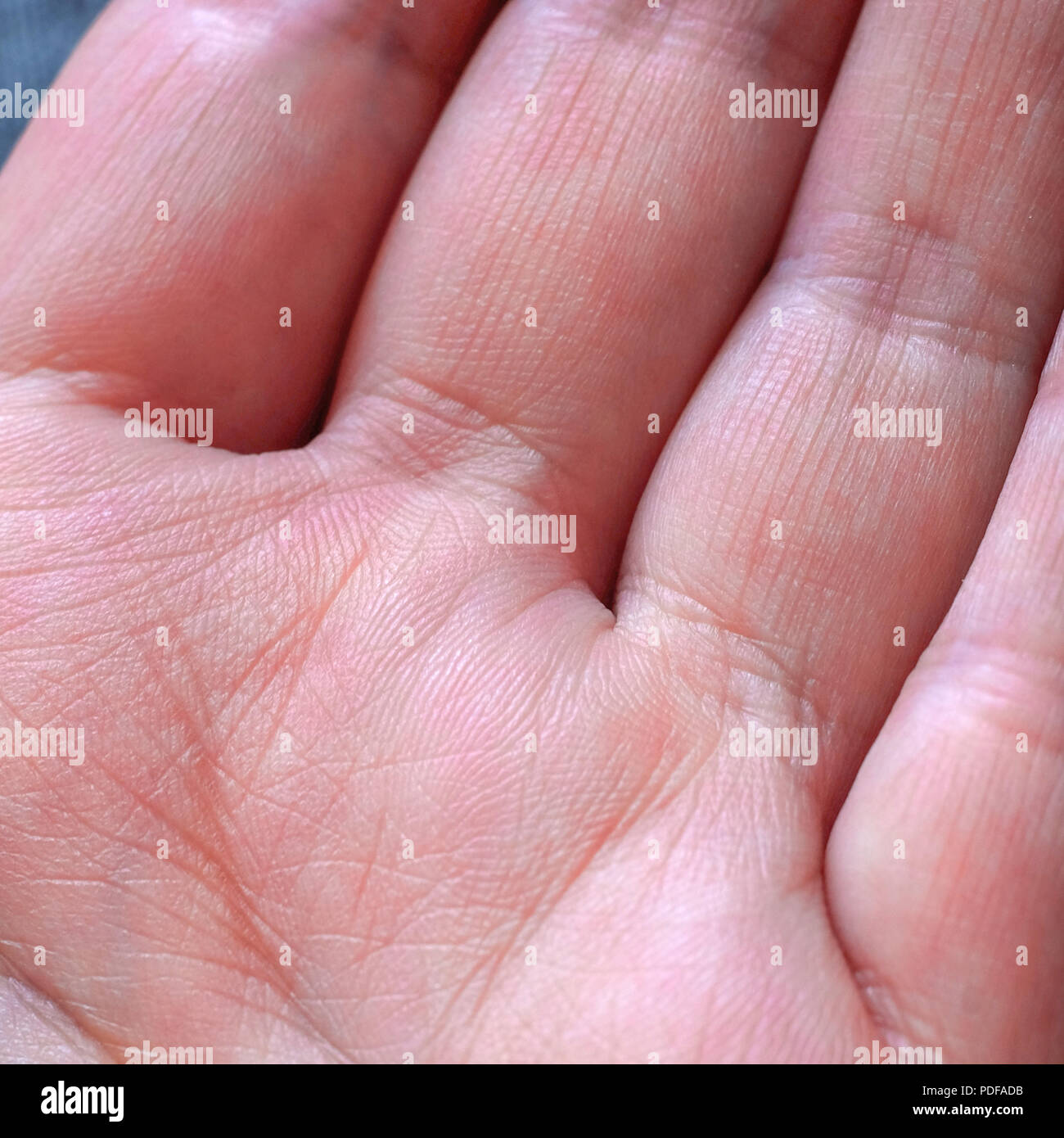 Close up human hand, the value of the lines on the palm textures ...