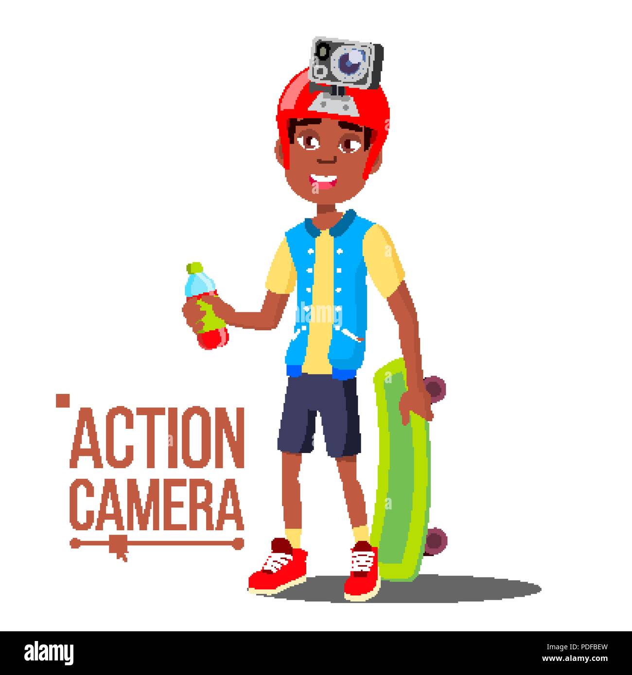 Kid smiling fashion model Stock Vector Images - Alamy