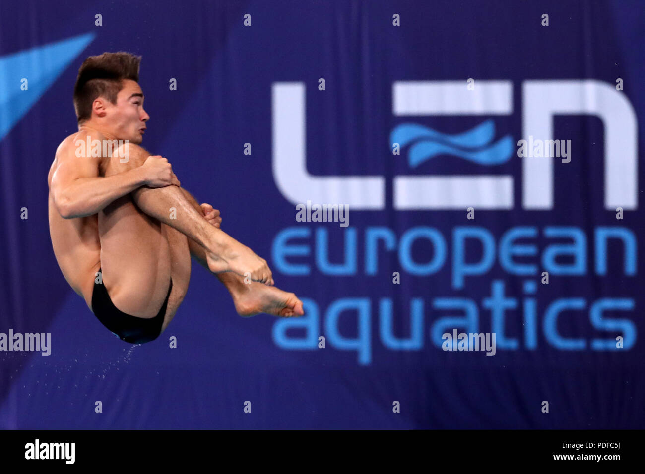 Great Britain's Daniel Goodfellow in action in the Men's 3m Springboard ...