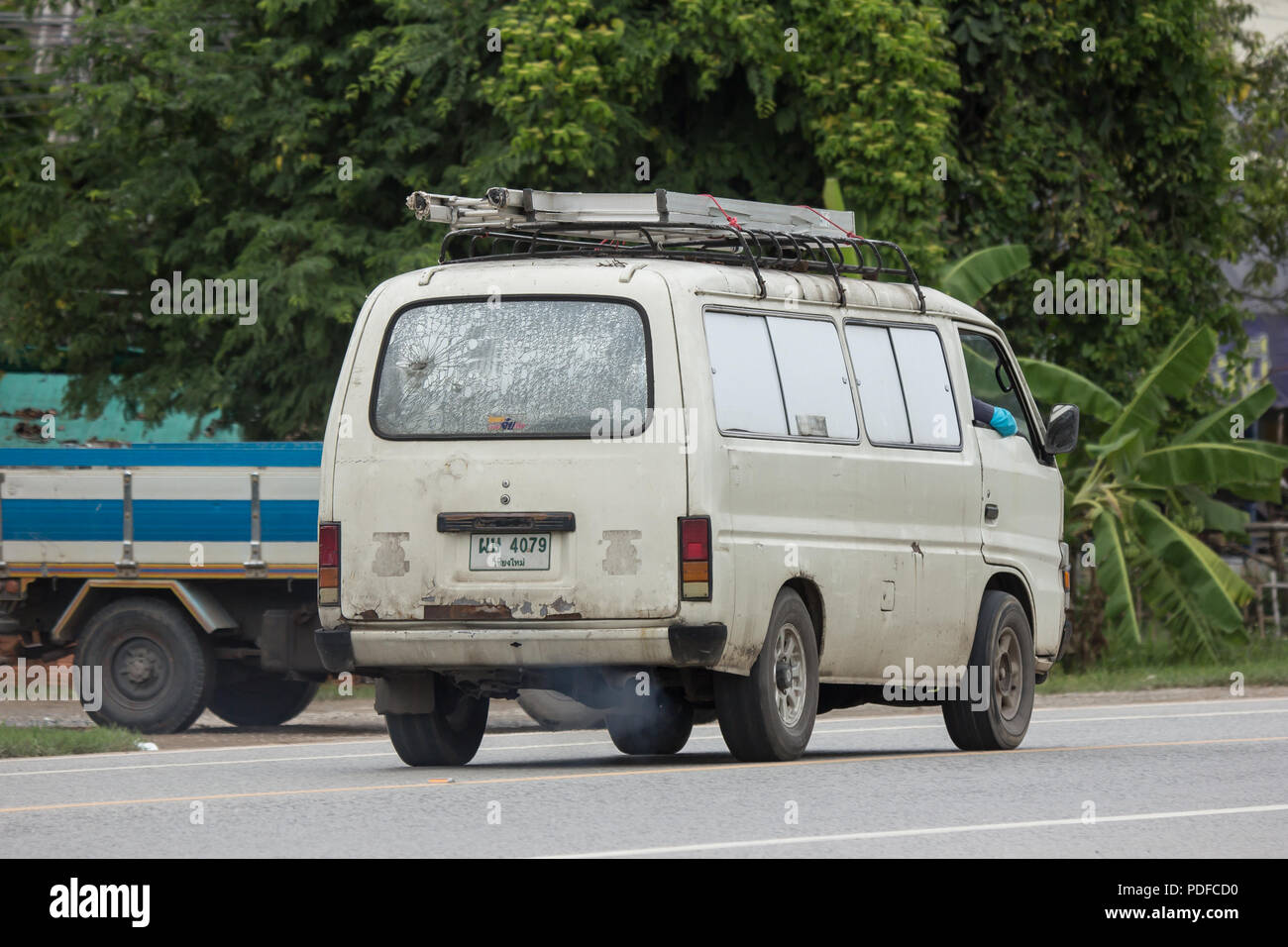 Chiangmai, Thailand - July 24 2018: Private old isuzu ELF van. Photo at ...