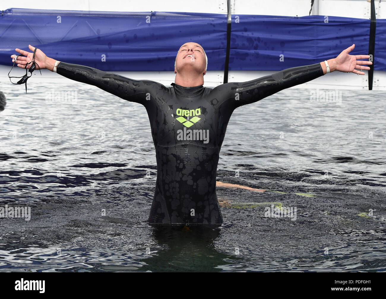 Sharon Van Rouwendaal (NED) celebrates after crossing the finishing ...