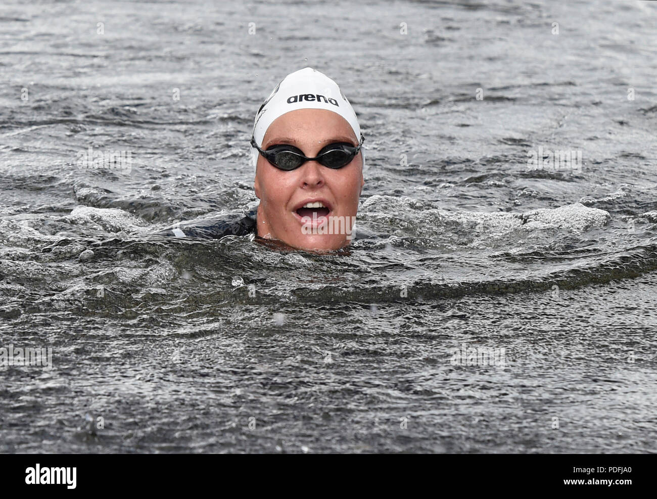 Netherlands' Sharon Van Rouwendaal (left) celebrates winning gold in ...