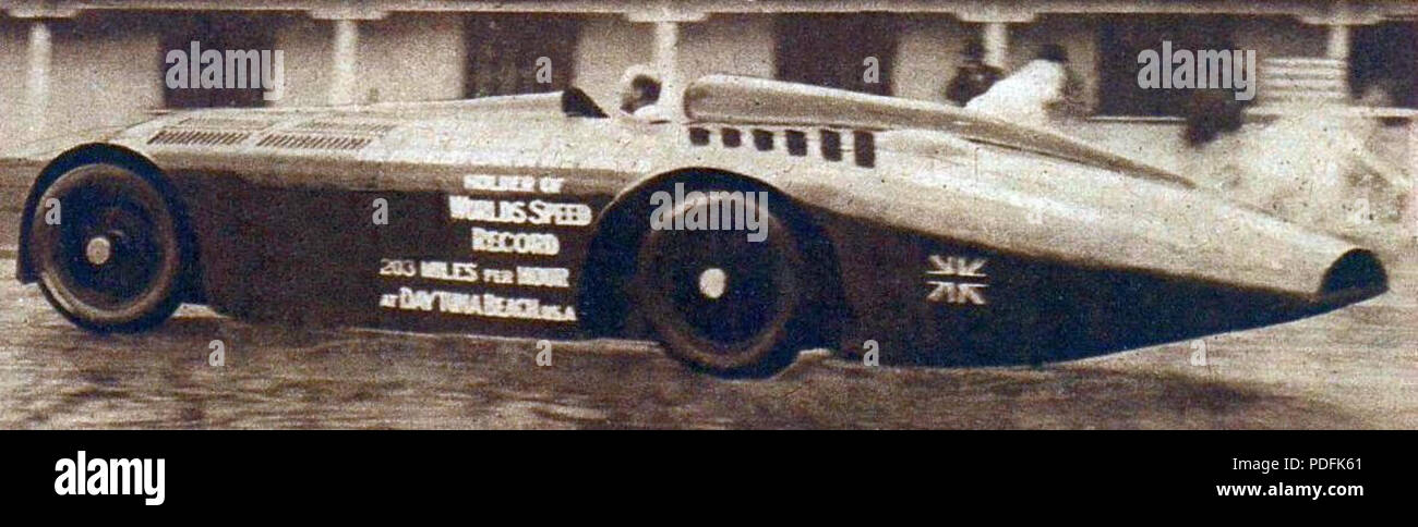 152 Henry Segrave, sur Sunbeam 'Mystery', record du monde de vitesse ...