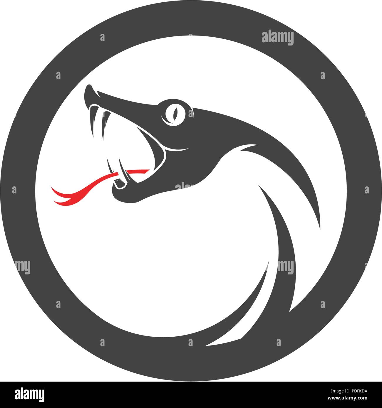 vector snake simple logo design element. danger snake icon. viper ...