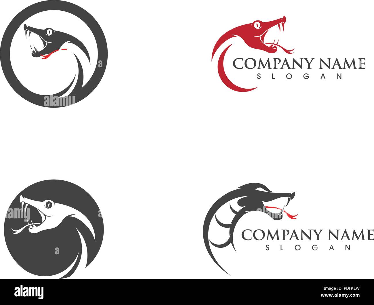 vector snake simple logo design element. danger snake icon. viper ...