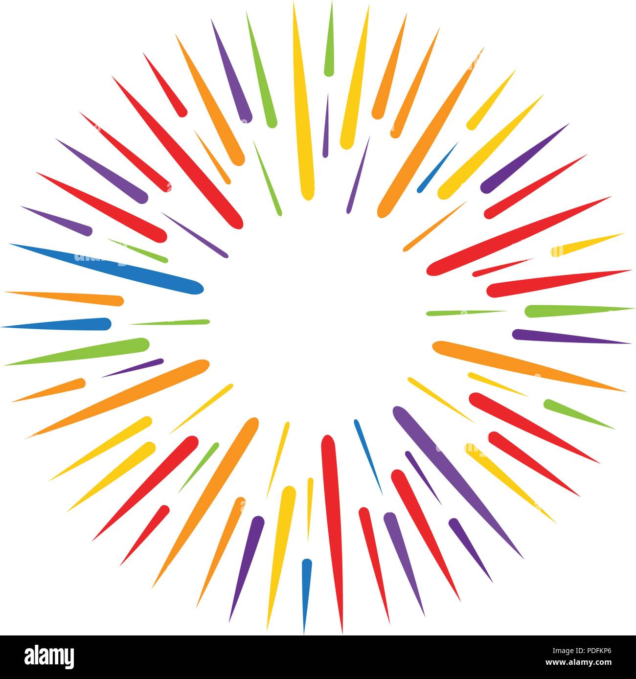 firework burst rays. Vector illustration design template Stock Vector ...