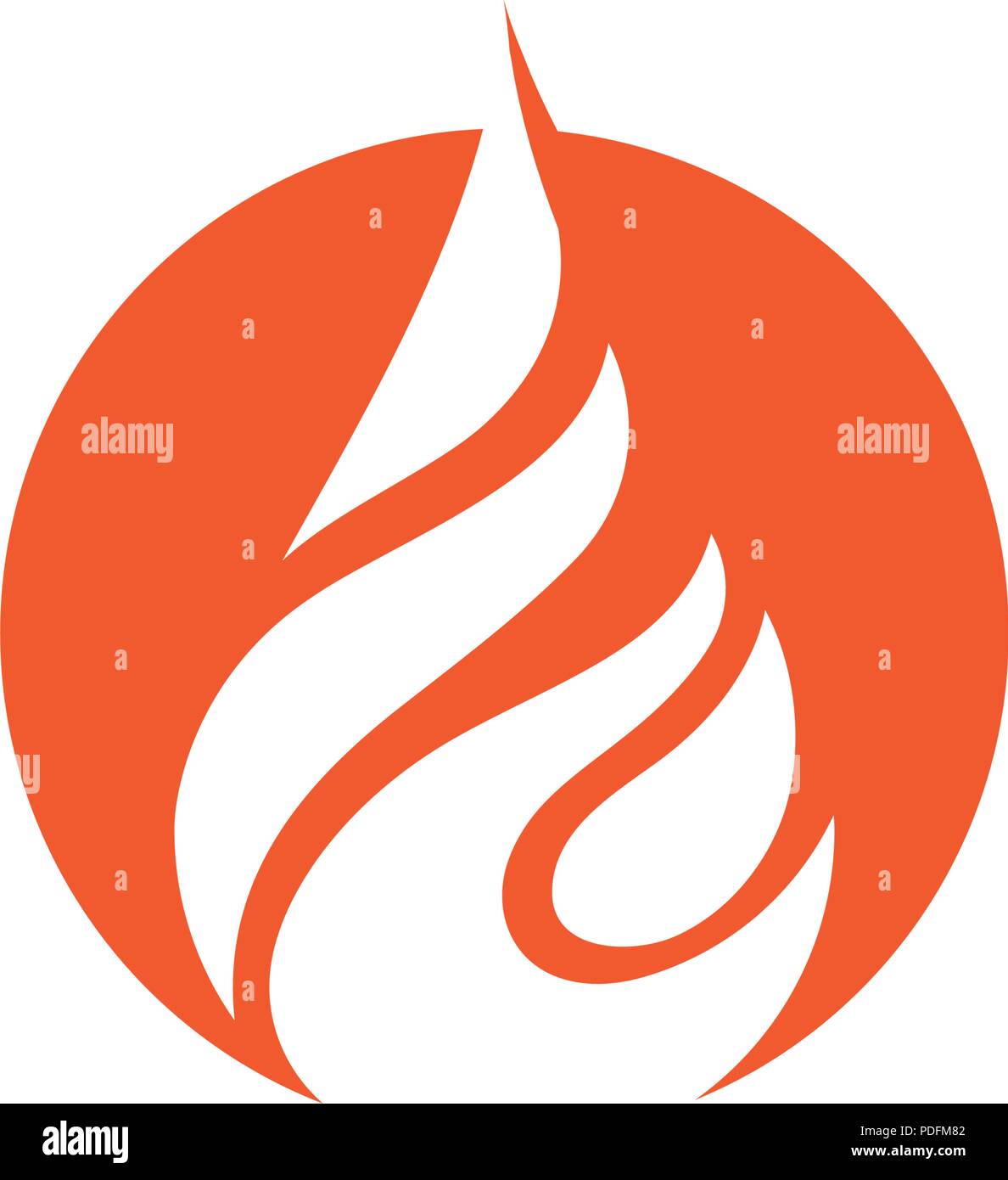 Fire flame logo template hi-res stock photography and images - Alamy