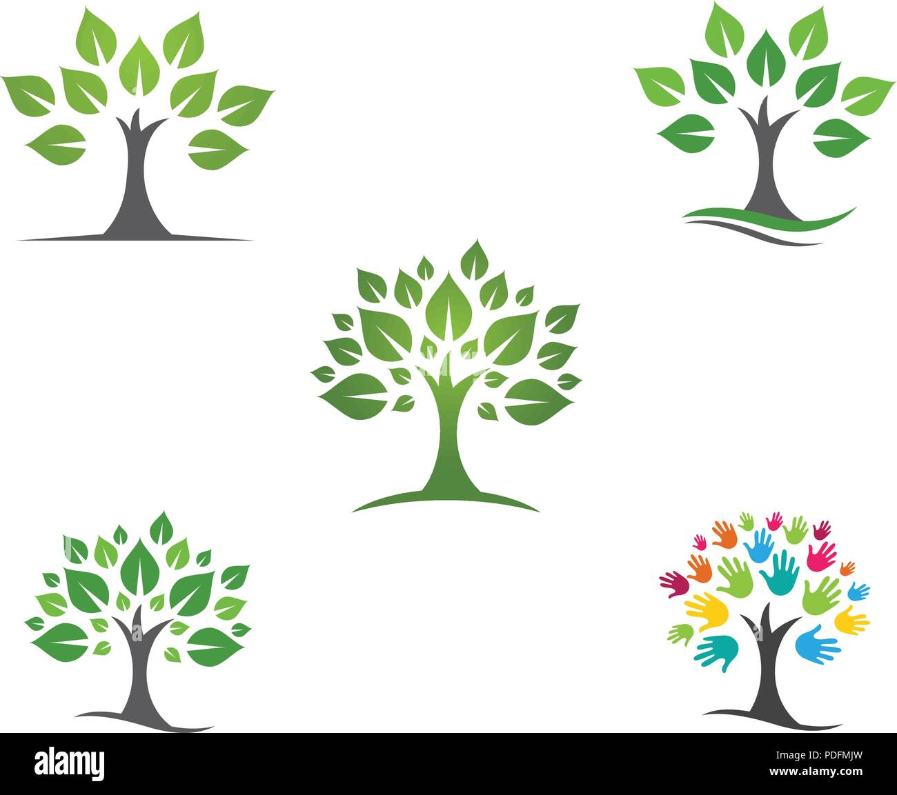 Logos of green Tree leaf ecology nature element vector Stock Vector ...
