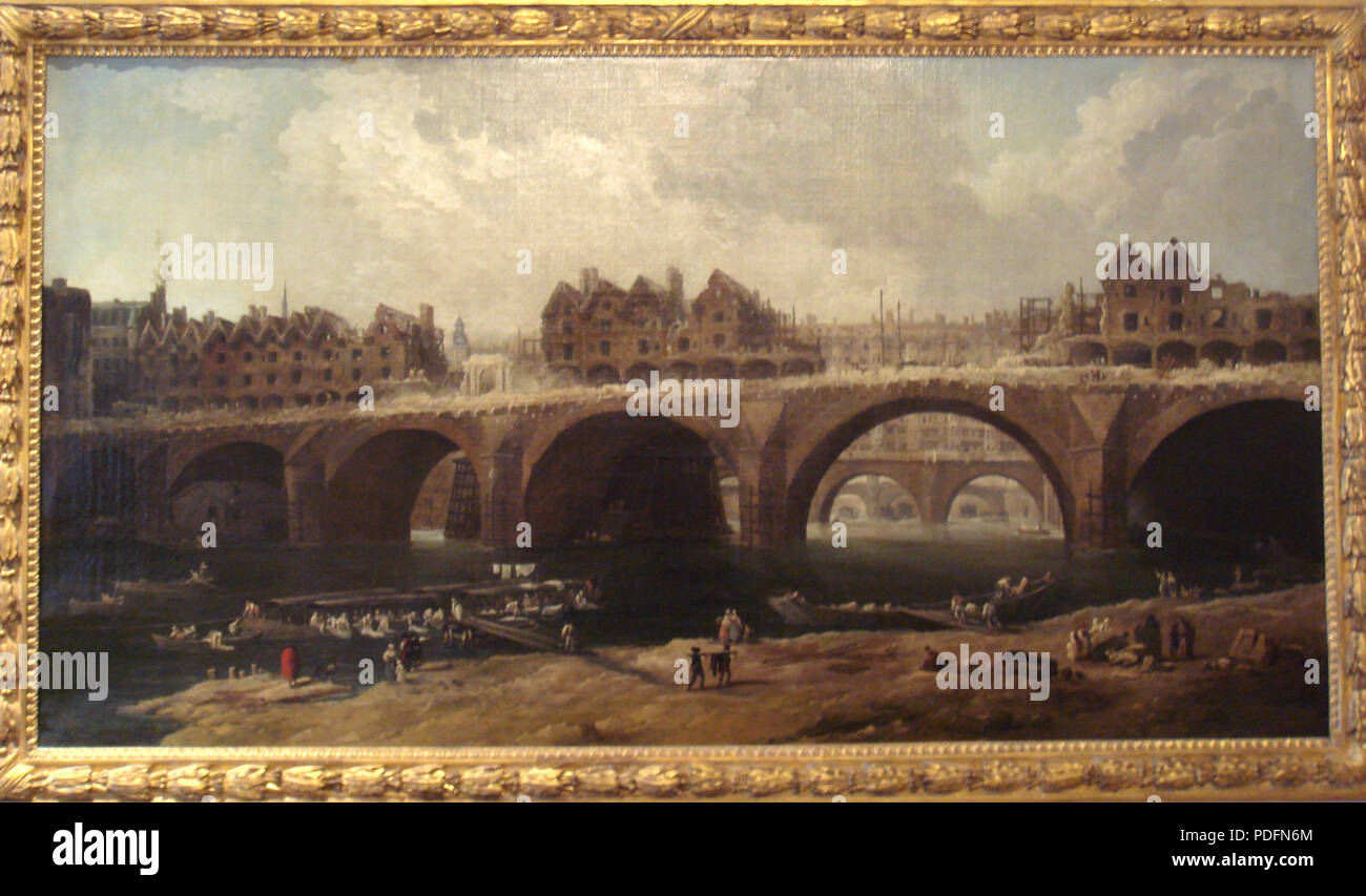 6 Destruction of the houses on Pont Notre Dame in 1786 by Hubert Robert ...