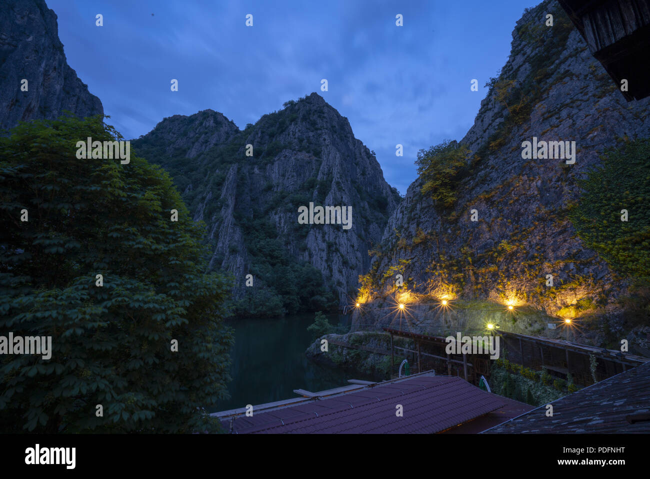 Macedonia Canyon Matka Boat Ride in the valley Stock Photo - Alamy