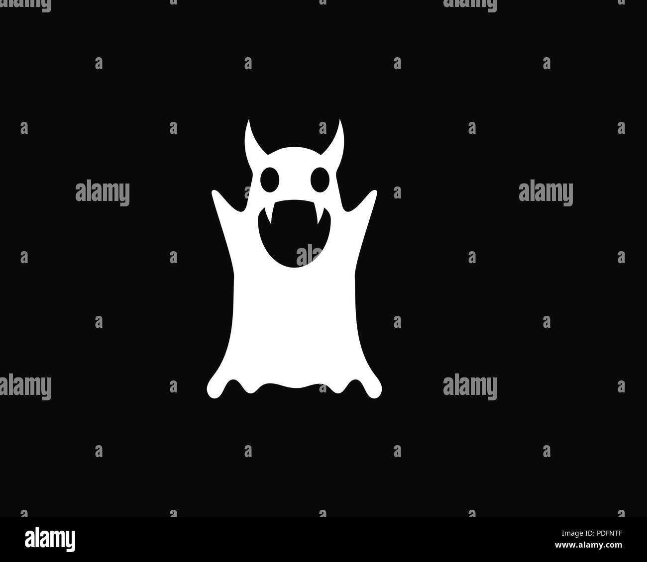 Ghost icons Vector illustration of flat design characters Stock Vector ...