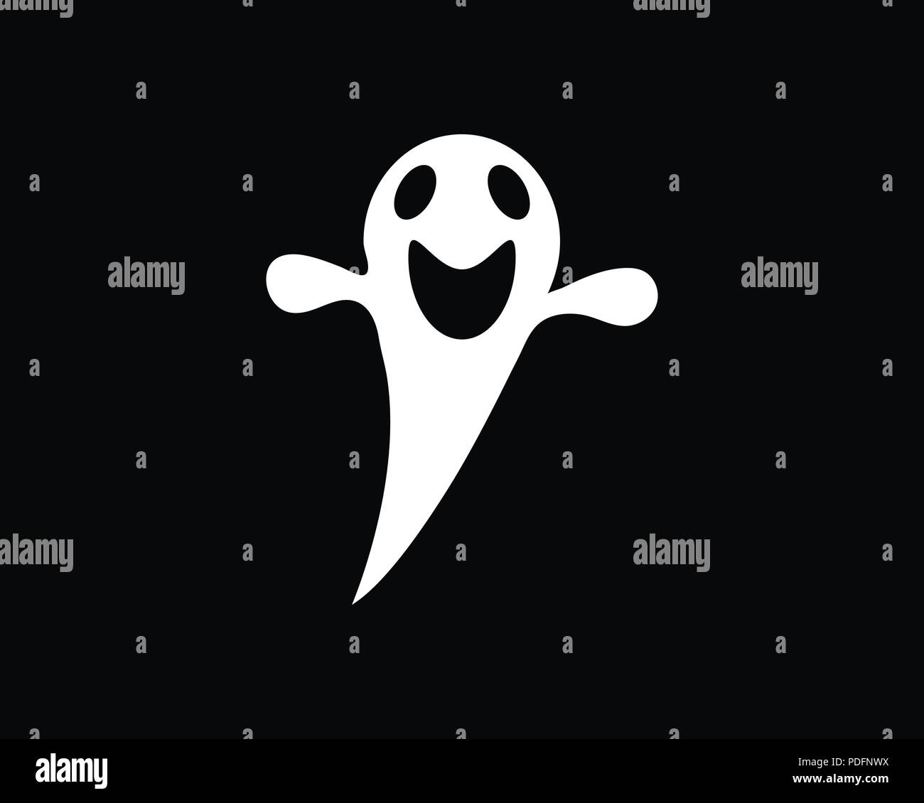 Ghost icons Vector illustration of flat design characters Stock Vector ...