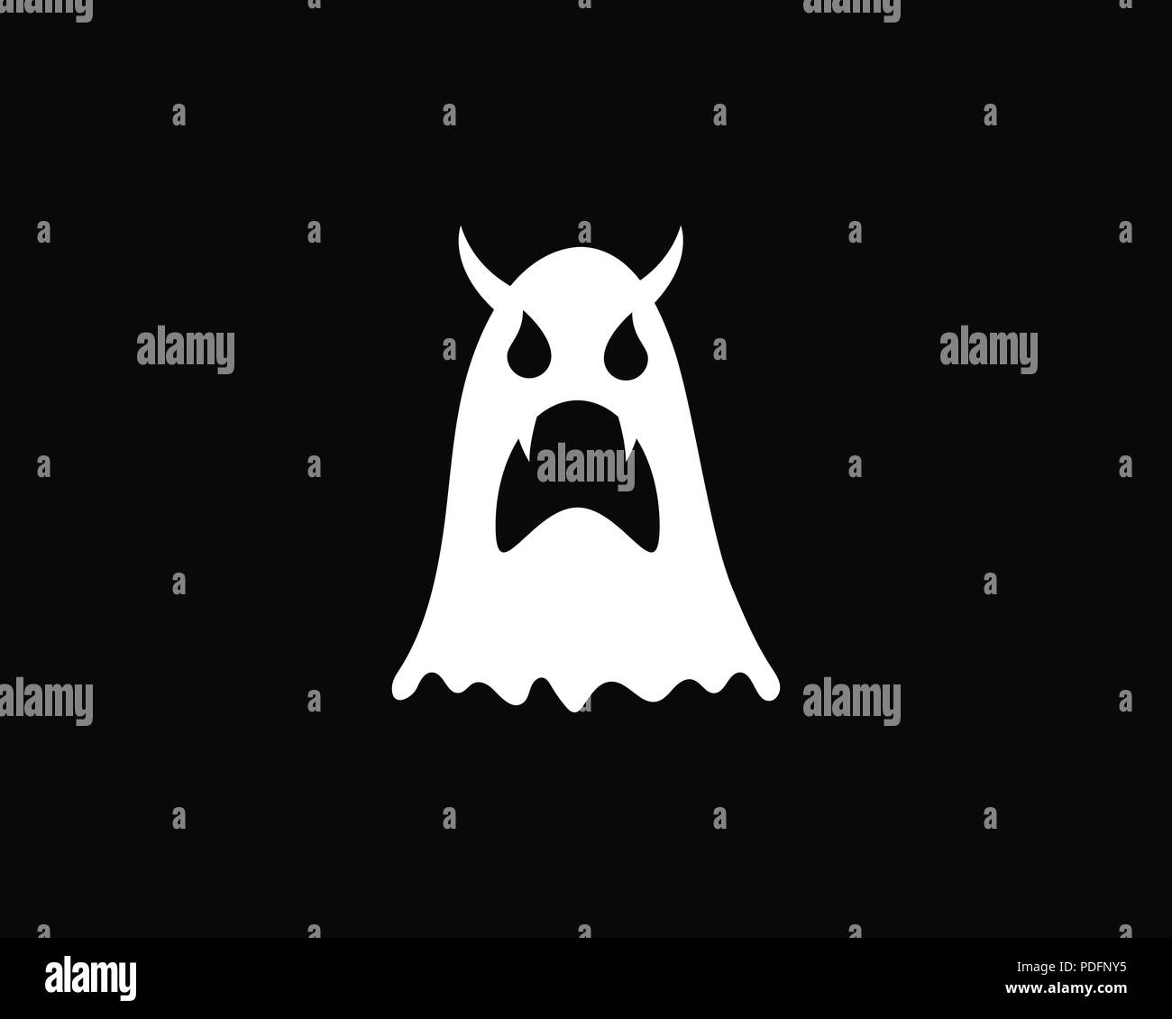 Ghost icons Vector illustration of flat design characters Stock Vector ...
