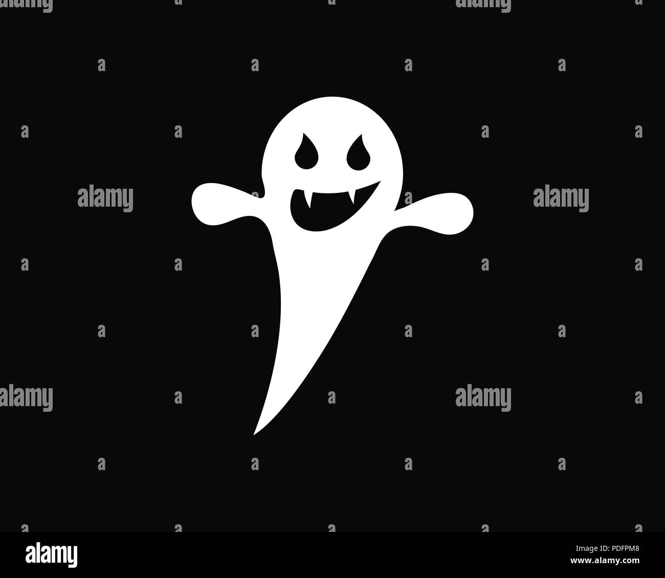 Ghost icons Vector illustration of flat design characters Stock Vector ...
