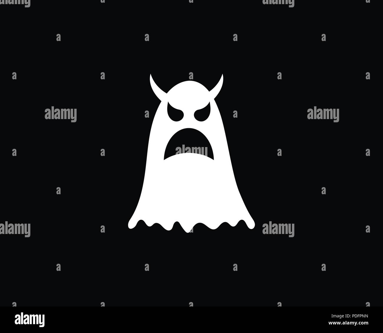 Ghost icons Vector illustration of flat design characters Stock Vector ...