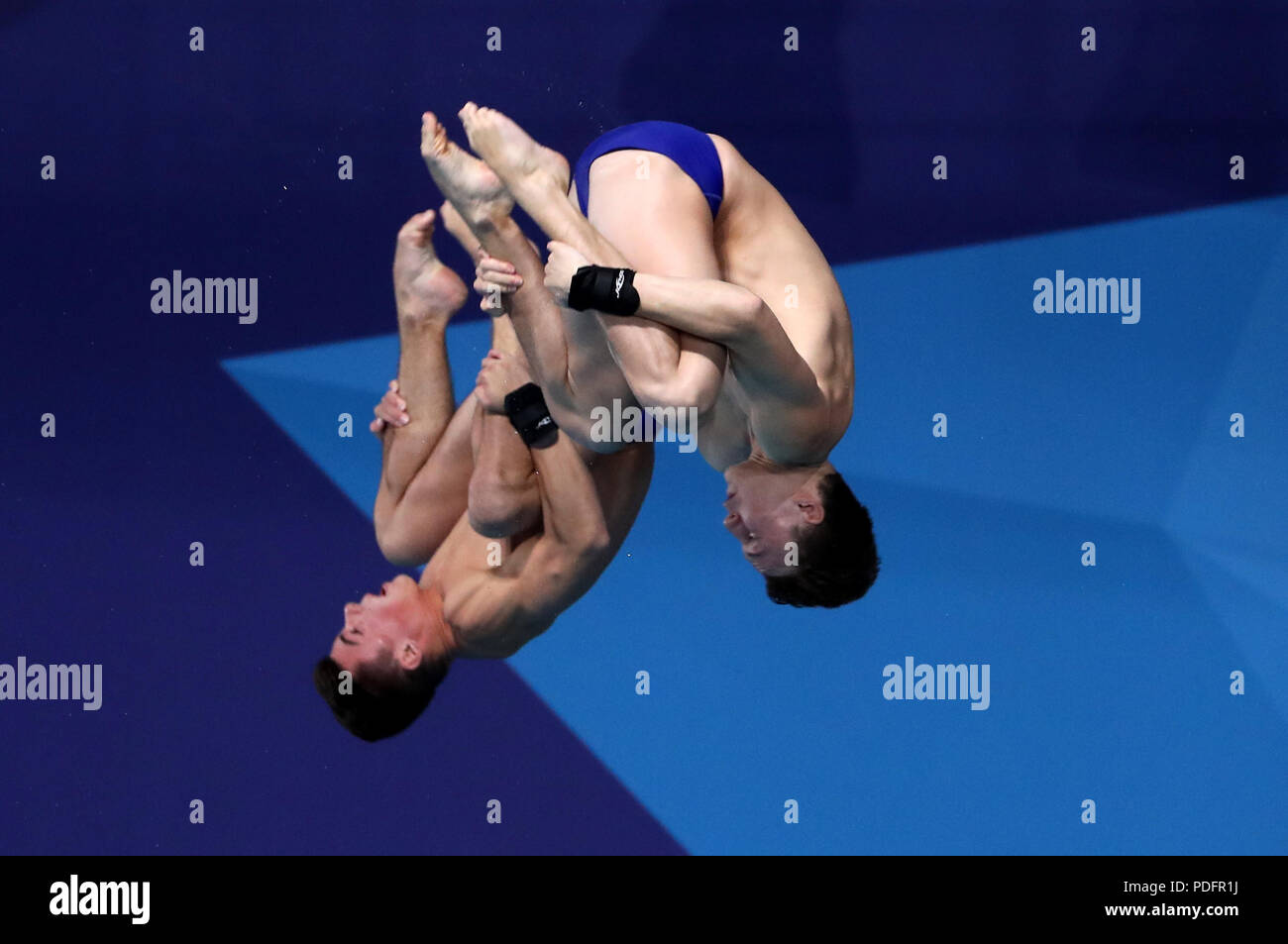 Great Britain's Matthew Dixon (back) and Noah Williams in action in the ...