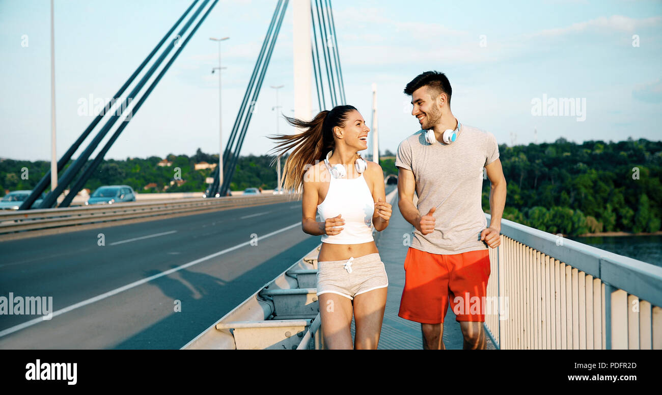 Pretty woman jogging hi-res stock photography and images - Alamy