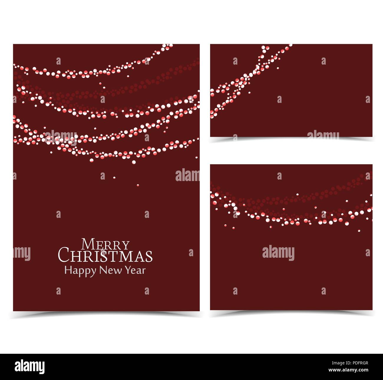 Vector illustration Christmas lights on a red background. String Lights ...