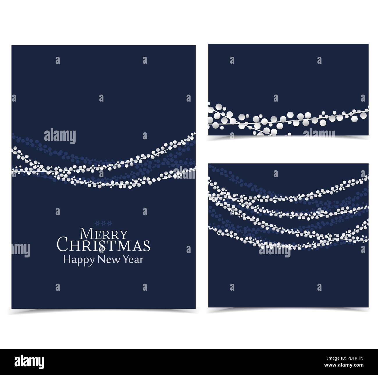 Vector illustration Christmas lights on a blue background. String ...