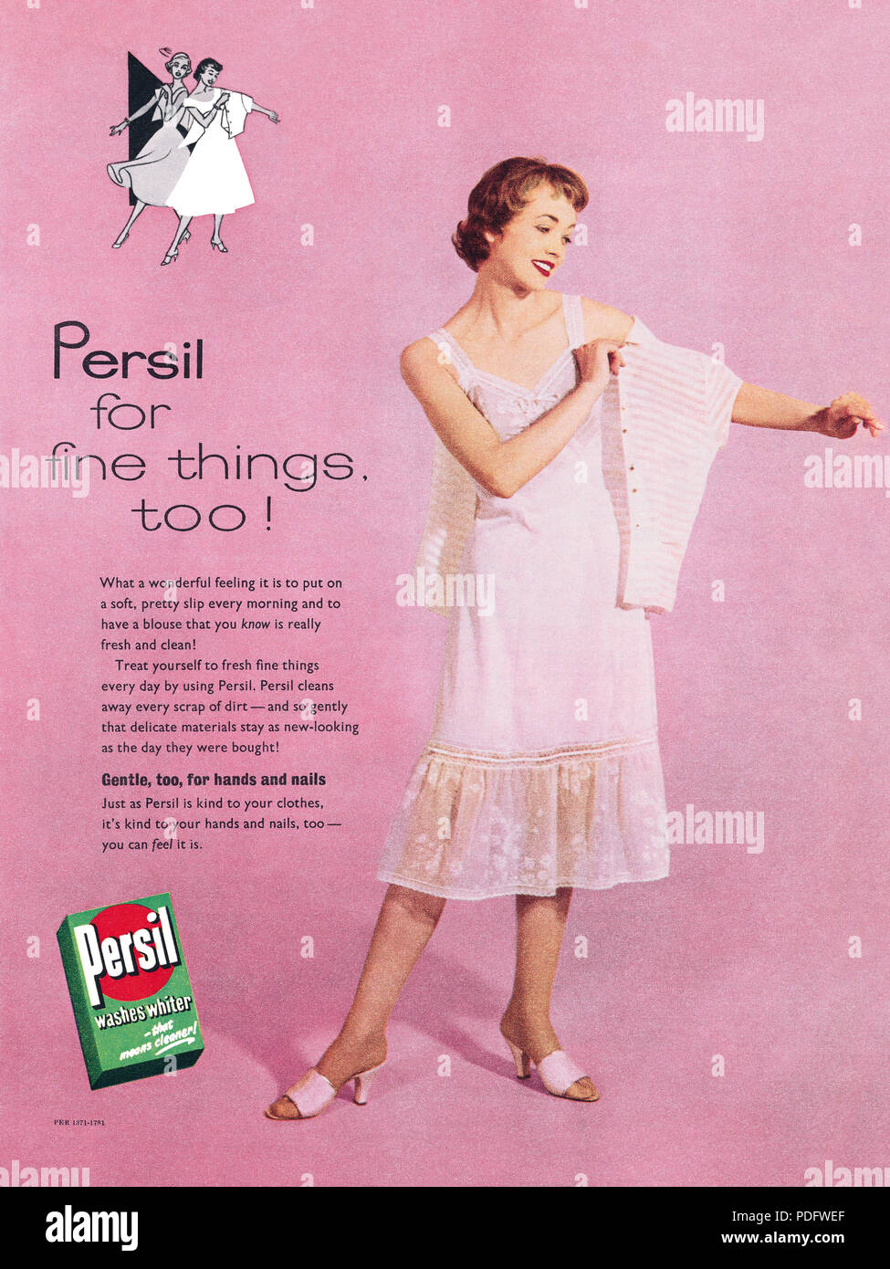 1957 British advertisement for Persil soap powder Stock Photo - Alamy