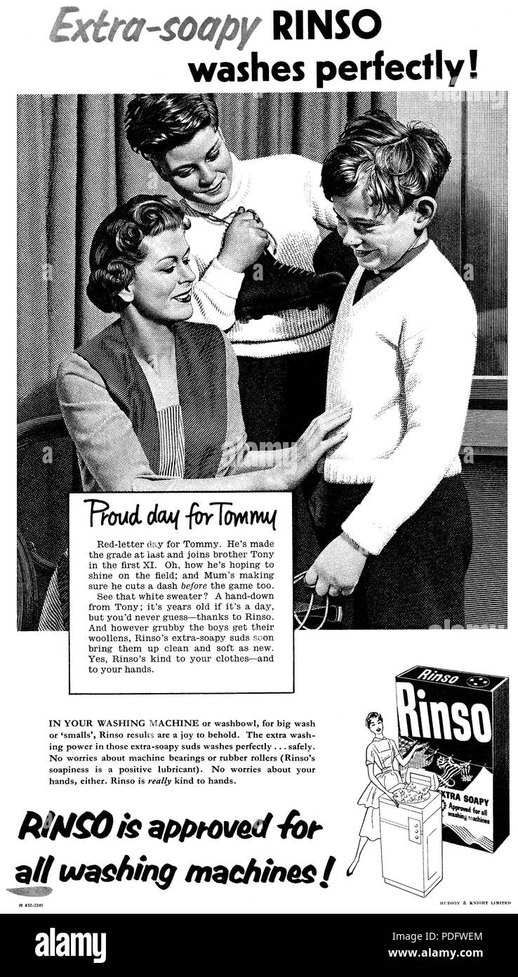 Soap advert 1950s hi-res stock photography and images - Alamy